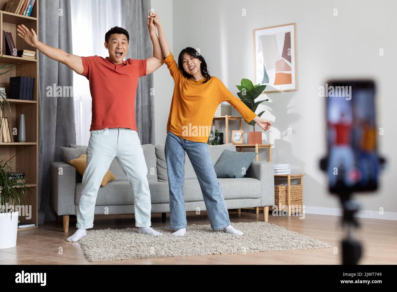 Happy man recording song hi-res stock photography and images - Alamy