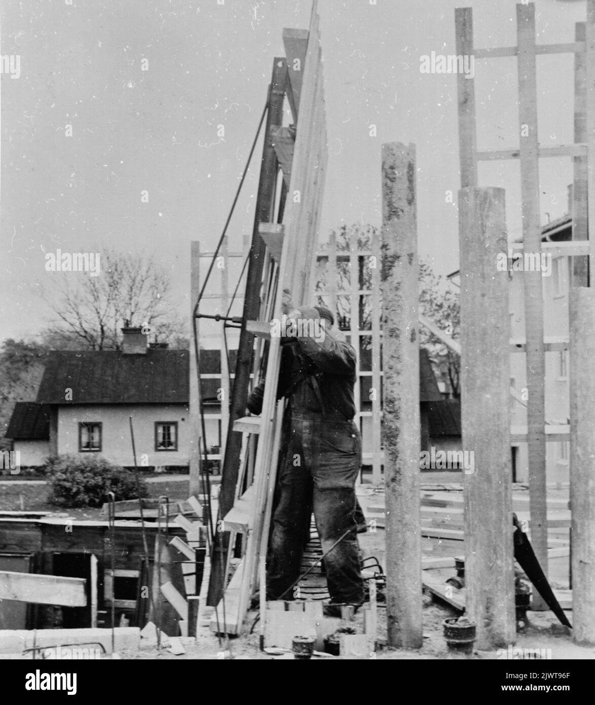 Casting work at the Diös building in the block Blocket in Sandviken ...