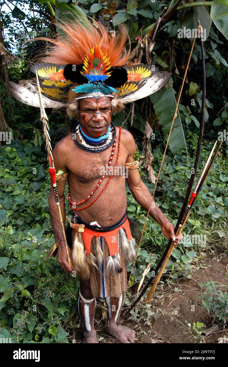 PA PHOTOS / AAP - UK USE ONLY: A Southern Highlands tribesmen, dressed ...