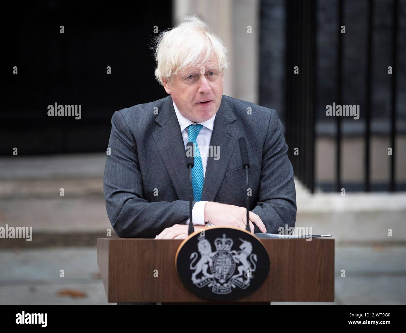 London ,United Kingdom -06/09/2022. Outgoing Prime Minister Boris ...