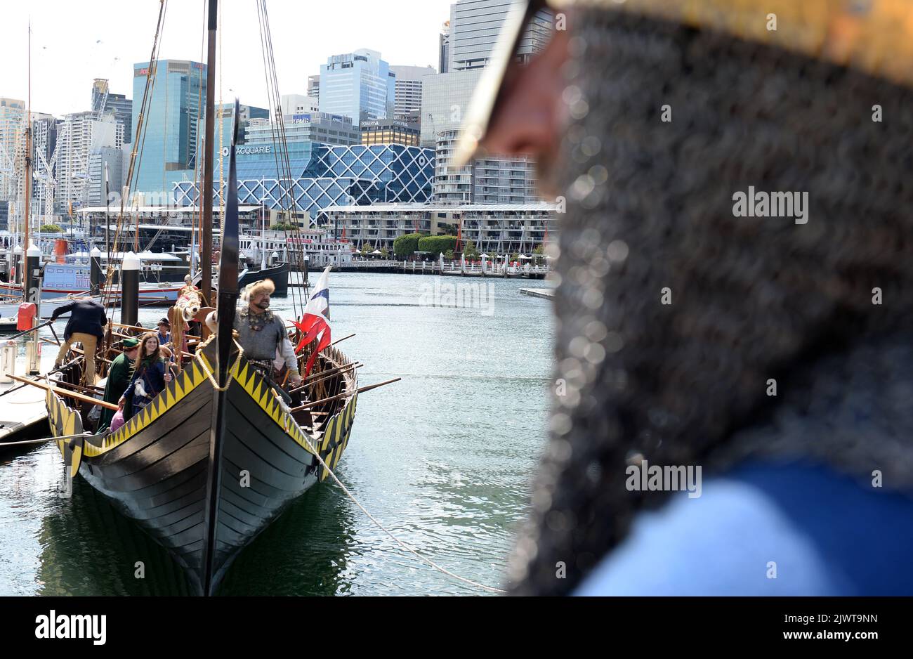 Actors dressed as vikings take part in a media preview for the ...