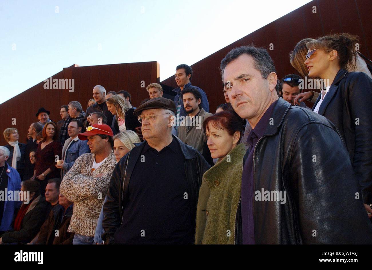 PA PHOTOS / AAP - UK USE ONLY: Neighbours actor Shane Connor (R) at the ...