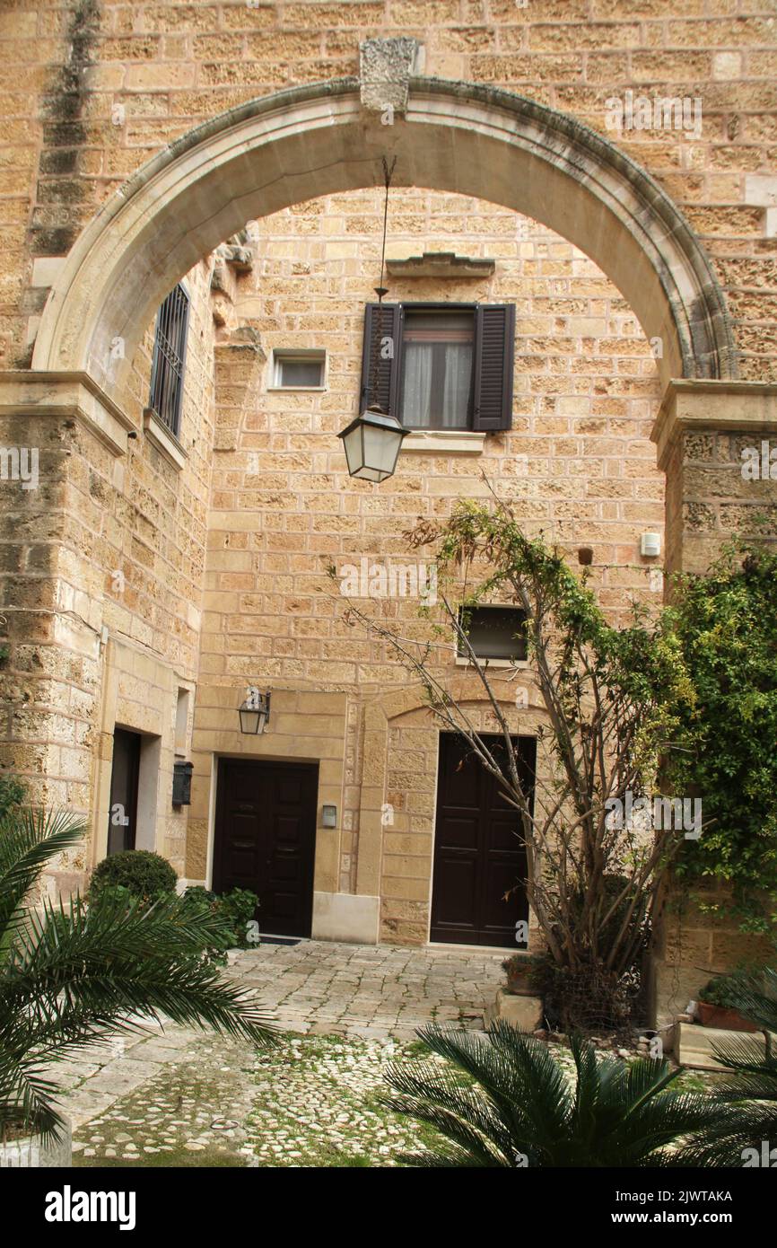 Casarano, Italy. Courtyard of Palazzo D"Aquino Stock Photo - Alamy