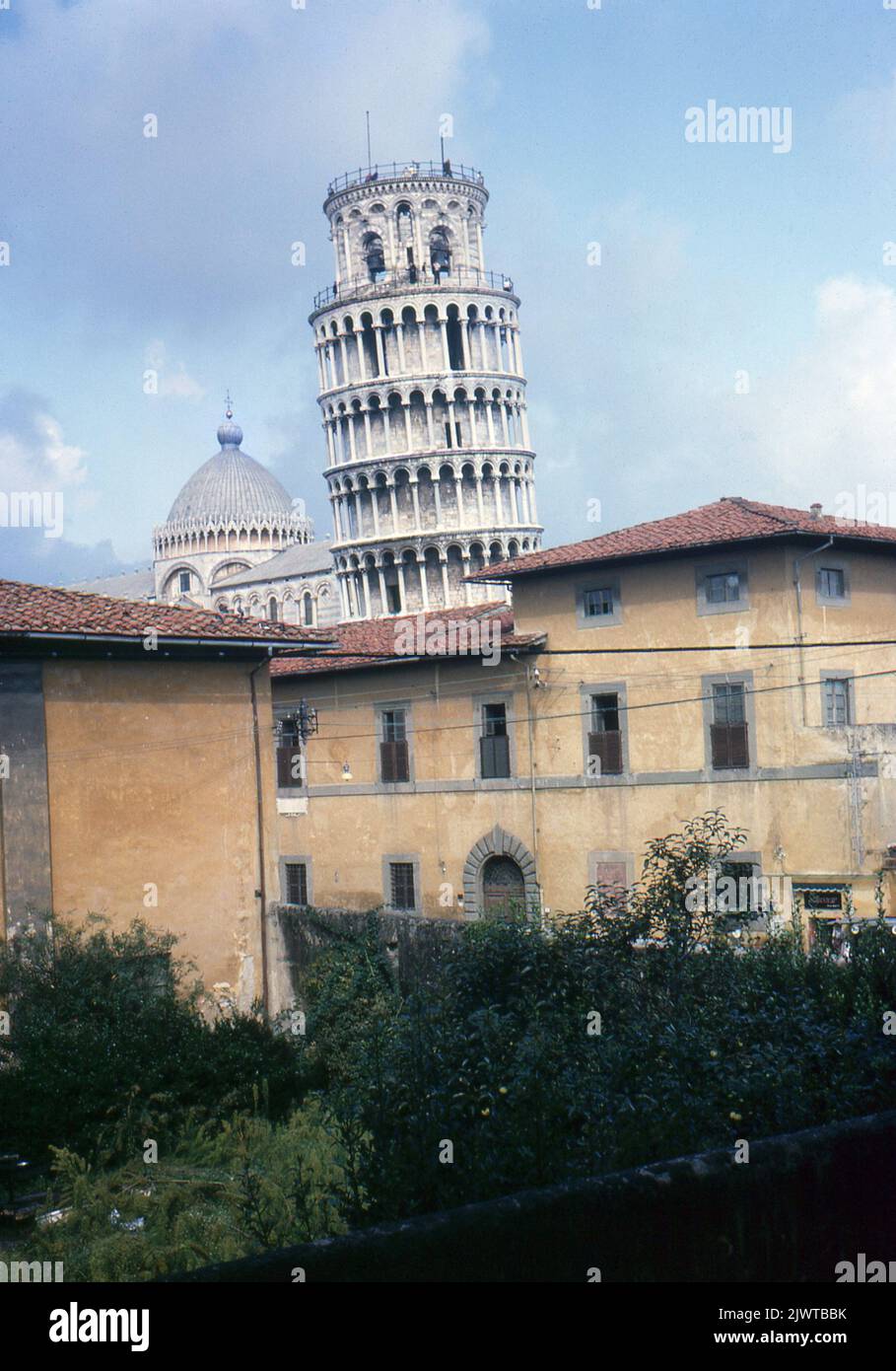 Pisa, Tuscany, Italy, 1963. A view of the building which originally was ...