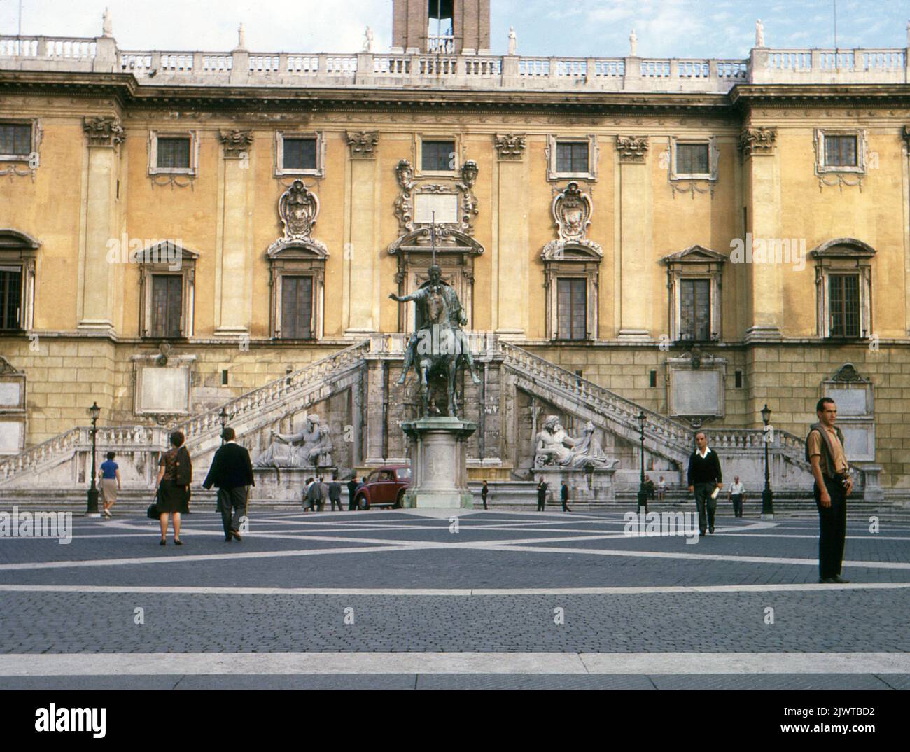 Rome, Italy, 1963. A view of the Palazzo Senatorio, the town hall of ...