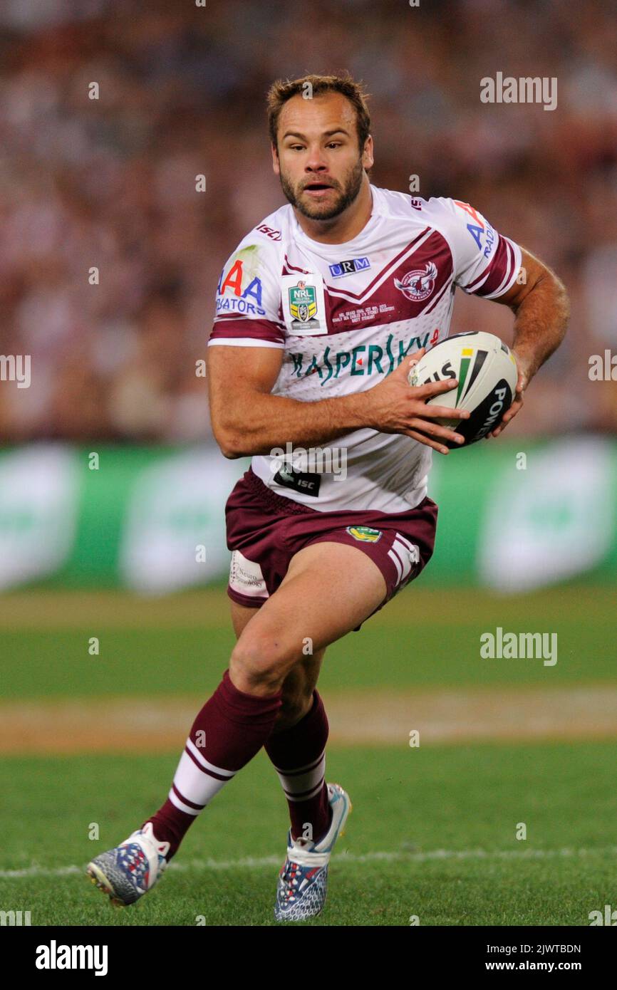 Sea Eagles' Brett Stewart runs the ball during the 2013 NRL Grand Final ...
