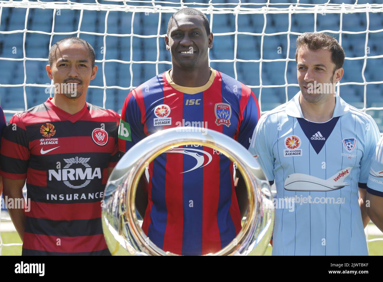 Shinji Ono, Emile Heskey and Alessandro Del Piero during the launch of ...