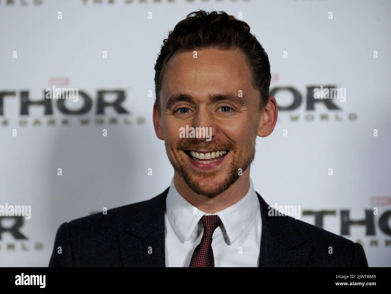 British actor Tom Hiddleston arrives at a Marvel cinema showcase and Q&A in Sydney, Tuesday, Oct ...