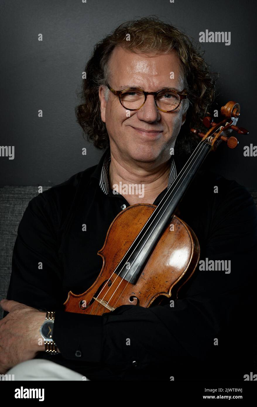 Dutch violinist, conductor and composer Andre Rieu poses for a ...