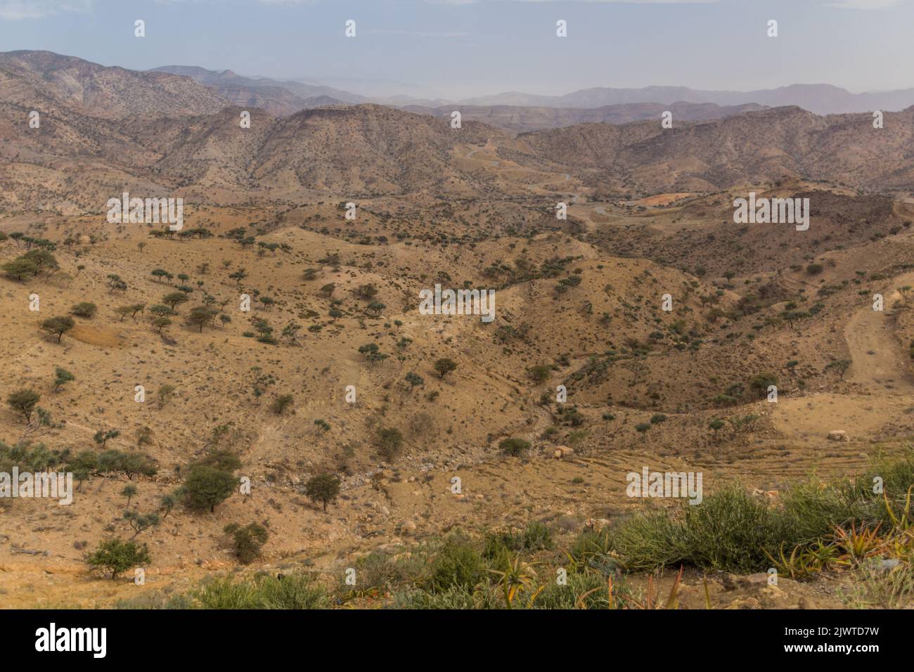 Hilly landscpae of Afar region, Ethiopia Stock Photo - Alamy