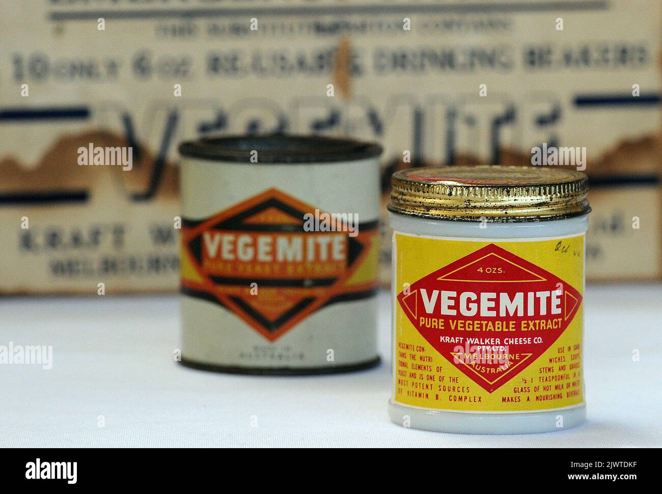 Vintage vegemite jars at the Vegemite factory in Melbourne, Thursday ...
