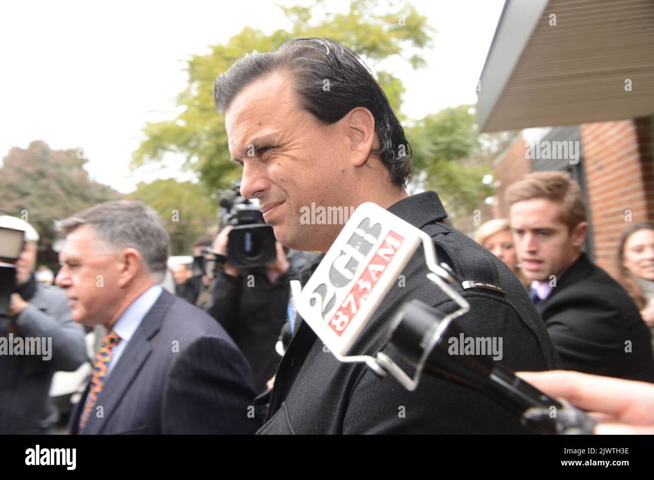 Former Olympian Scott Miller leaves Waverley Courthouse after a first ...