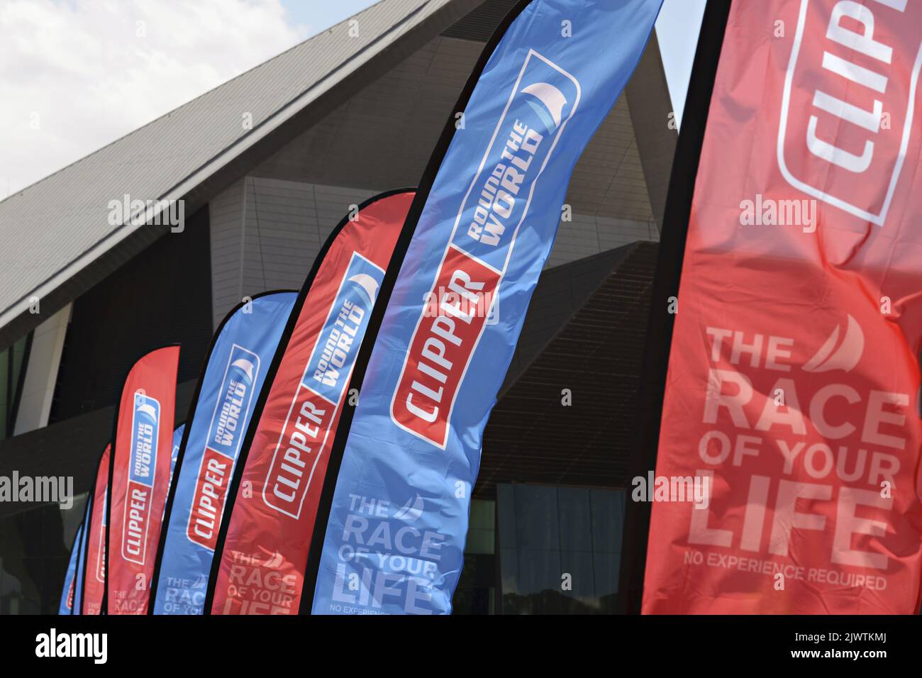 Signage as the Clipper Round the World Yacht Race 2013 stops in Albany ...