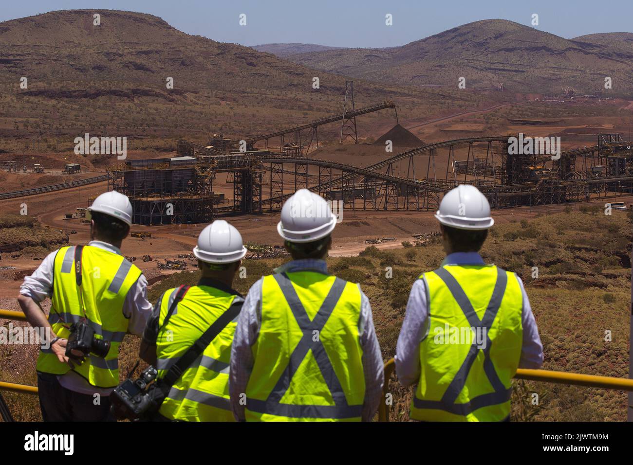 A general view of the Kings Ore Processing Facility from the Firetail look out during the media ...