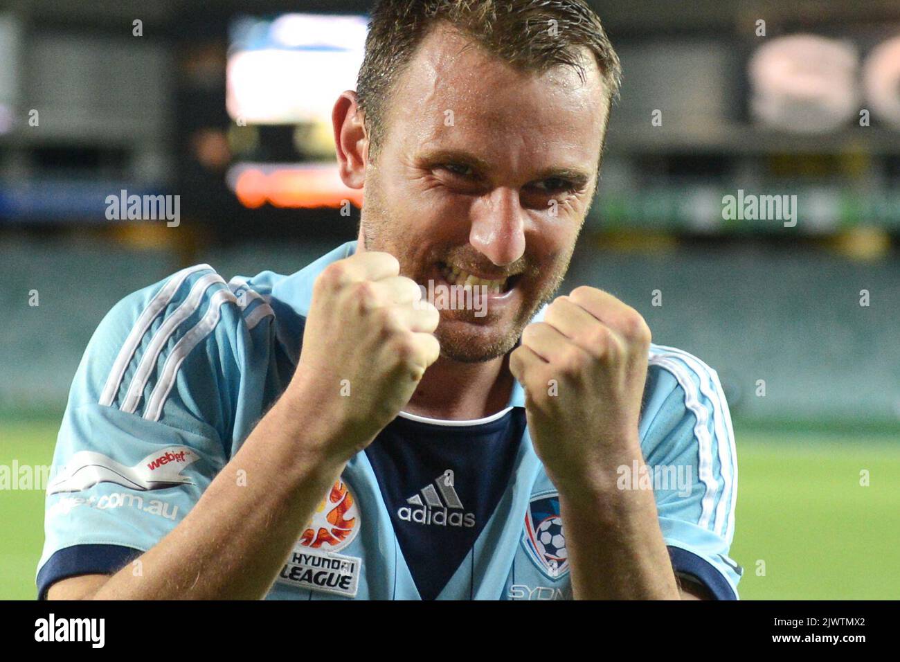 Sydney's Ranko Despotovic thanks the fans in 'The Cove' after their 2 ...