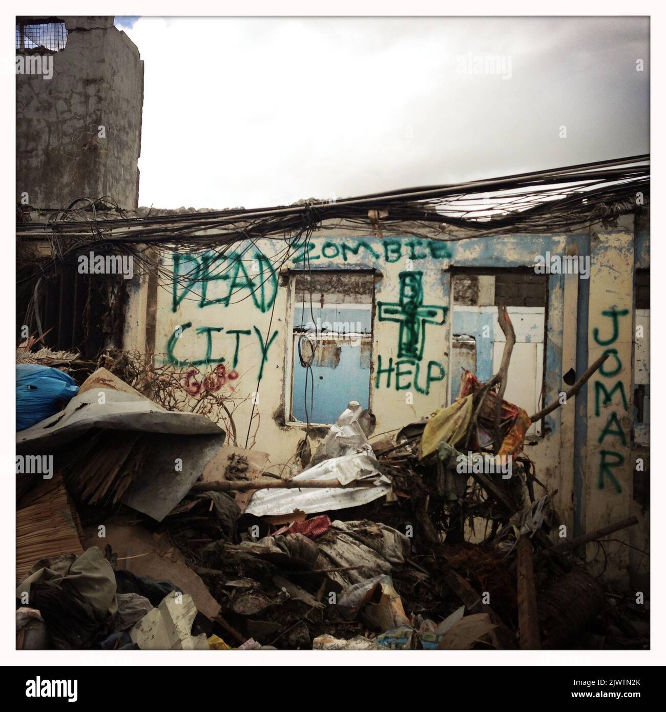 EDITOR'S NOTE: IMAGE PROCESSED USING HIPSTAMATIC Ominous graffiti in ...