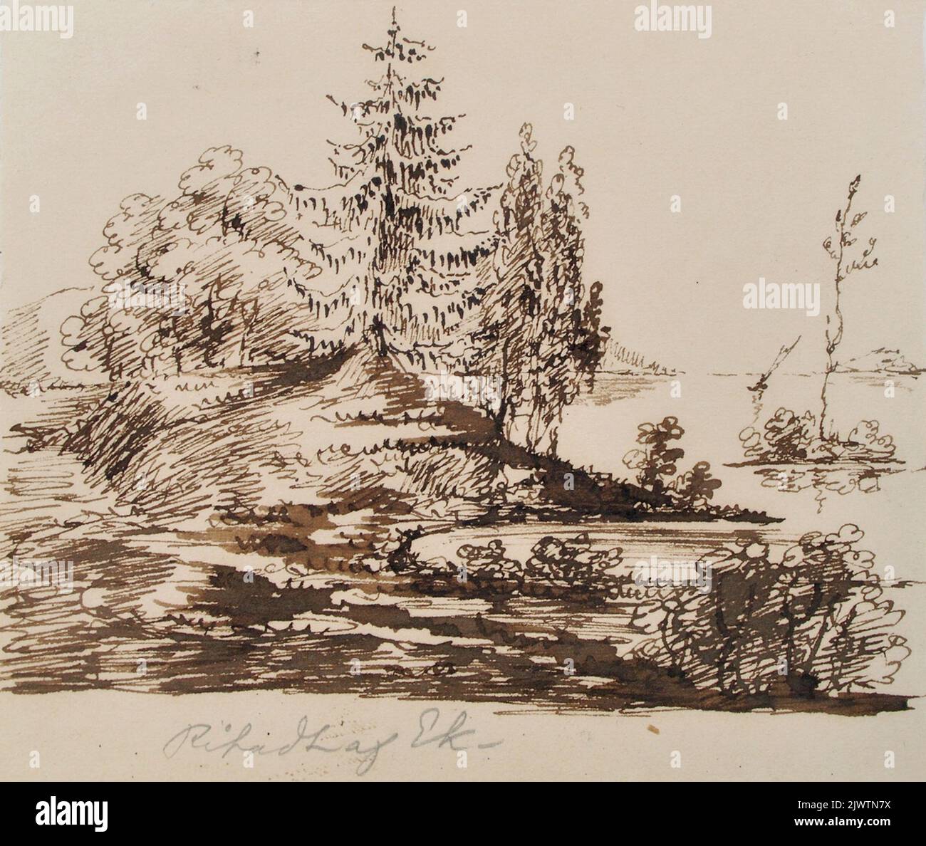 Drawing Funnen omärkt i magasinet Stock Photo - Alamy