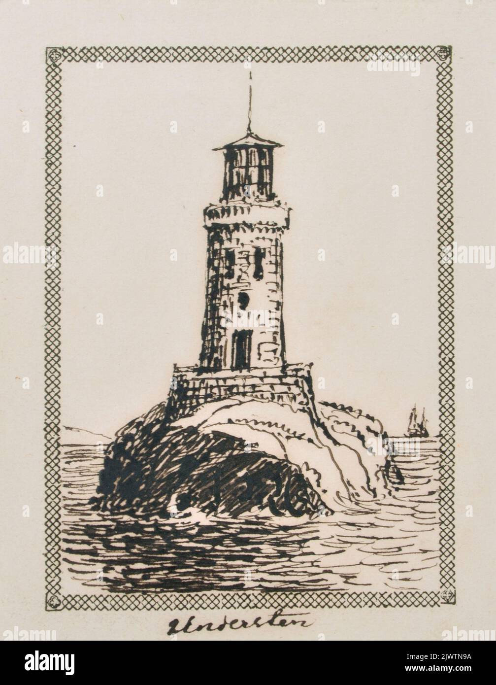 Drawing Funnen omärkt i magasinet Stock Photo - Alamy