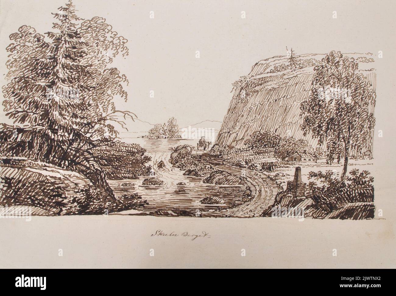 Drawing Funnen omärkt i magasinet Stock Photo - Alamy