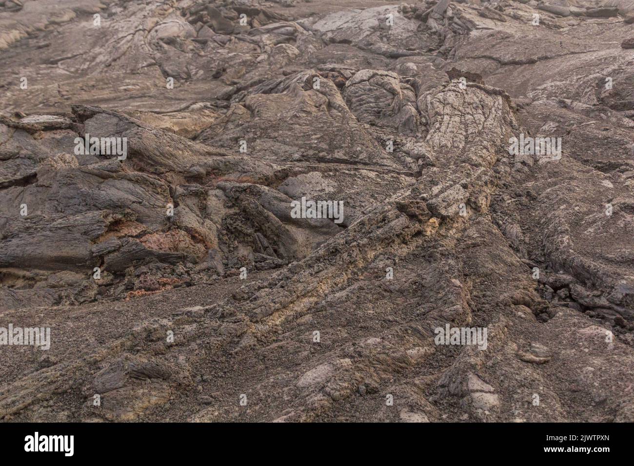Lava fields in Erta Ale volcano crater, Ethiopia Stock Photo - Alamy