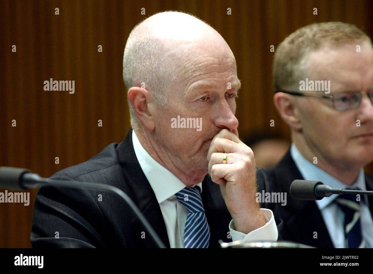 reserve Bank governor Glenn Stevens appearing before the House ...