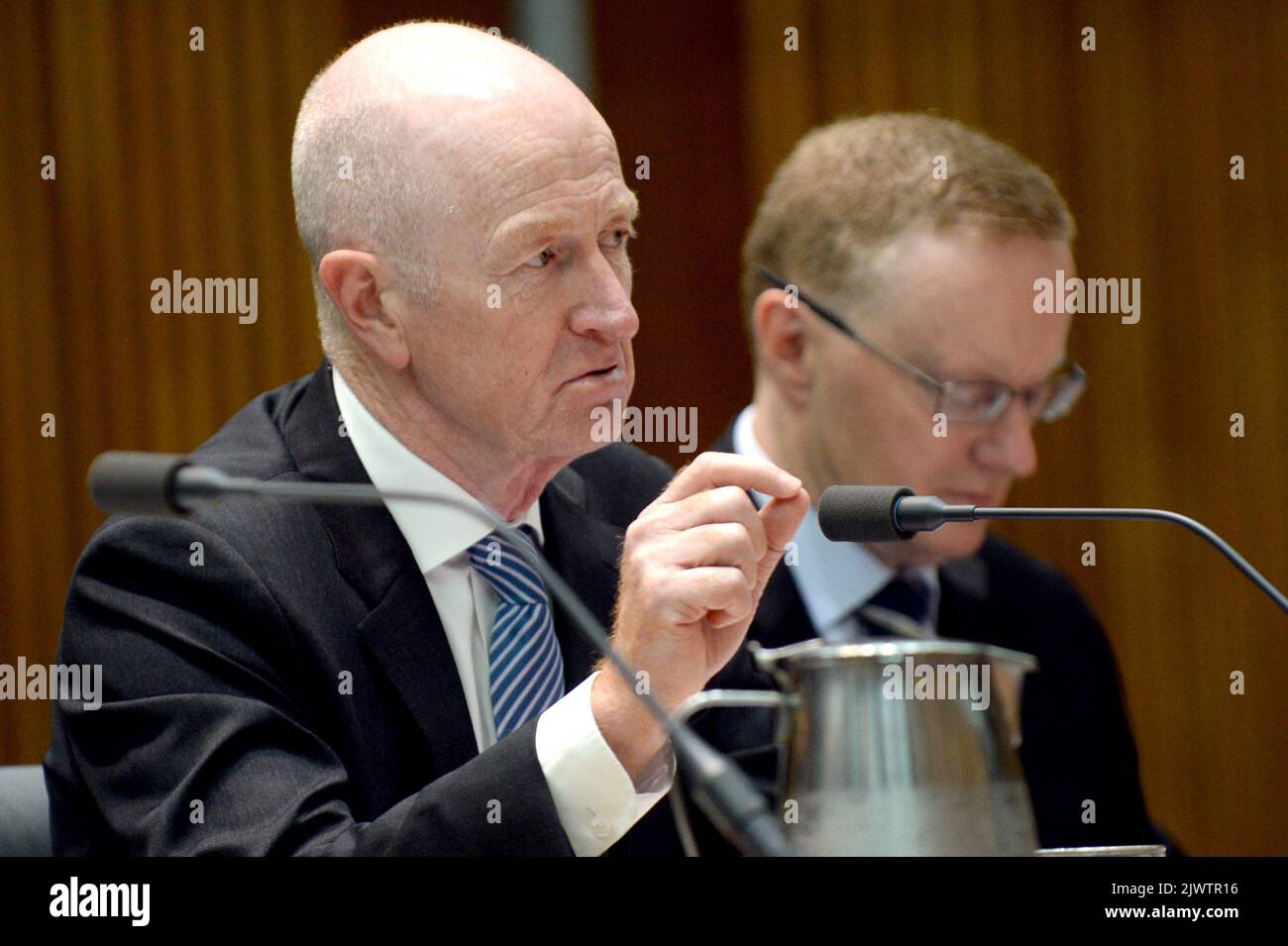 reserve Bank governor Glenn Stevens appearing before the House ...