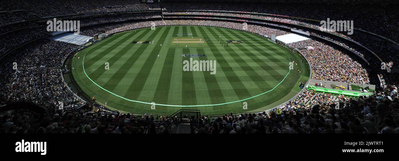 General view of the MCG on the day that the attendance record was ...