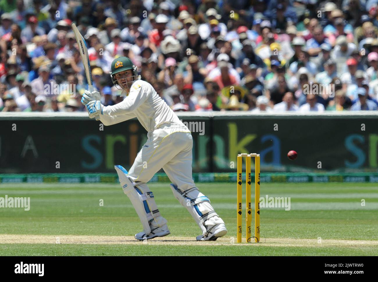 Australia's Michael Clarke in batting action. NO ARCHIVING ** STRICTLY ...