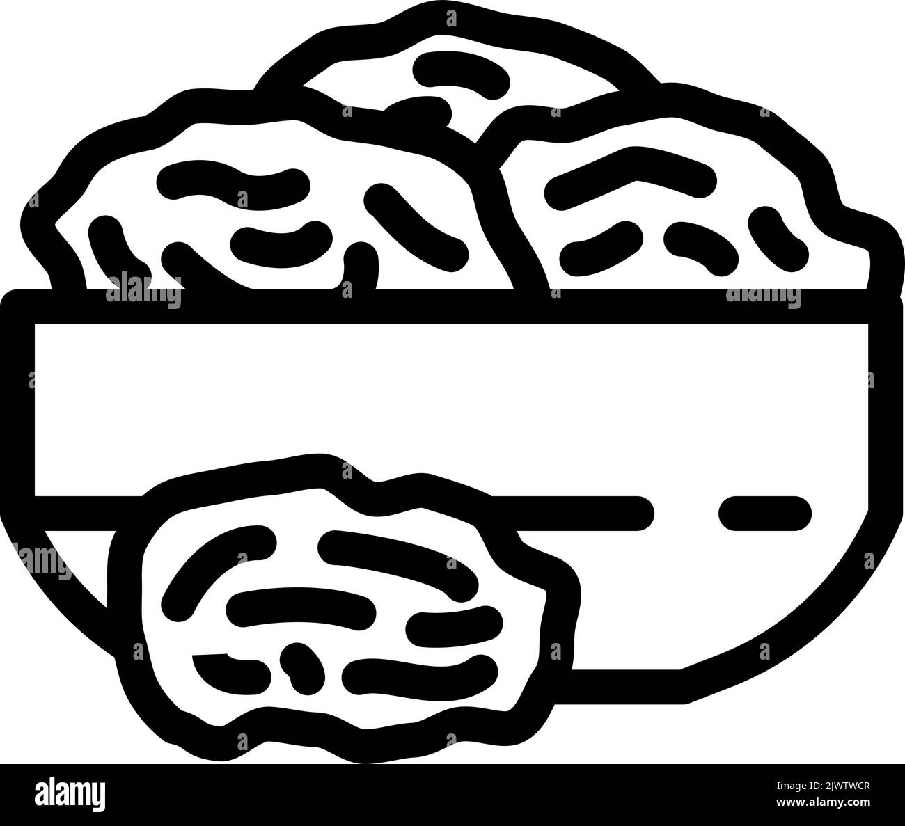 dried eggplant line icon vector illustration Stock Vector Image & Art ...