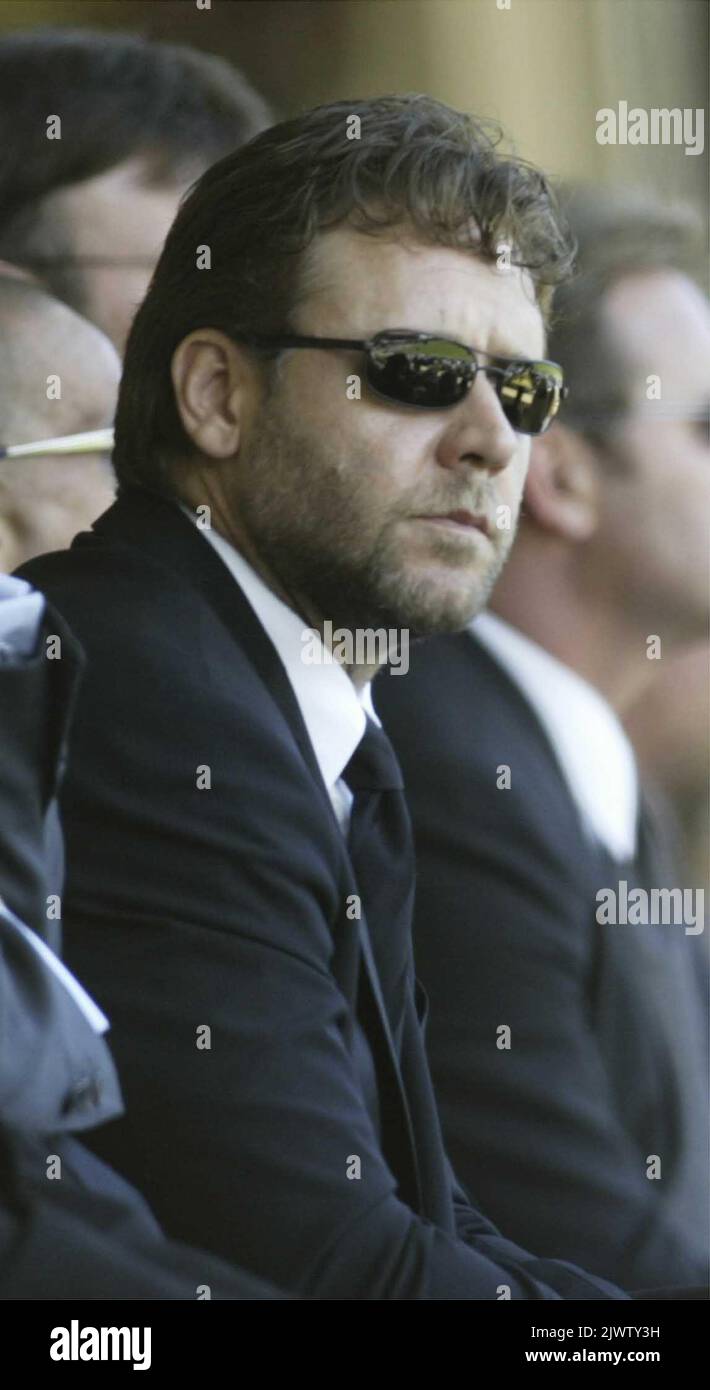 Australian actor Russelll Crowe at the funeral service of former Test ...
