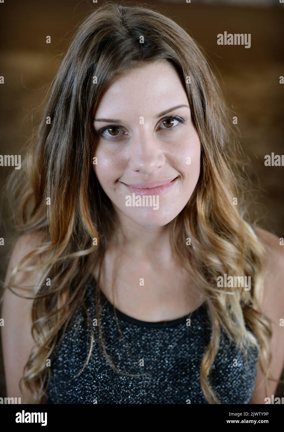 Australian country singer Jasmine Rae poses for a photograph during the ...