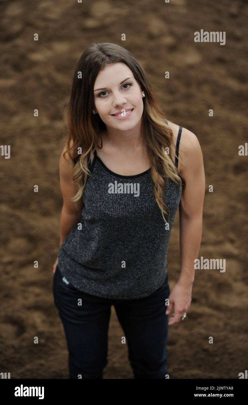 Australian country singer Jasmine Rae poses for a photograph during the ...