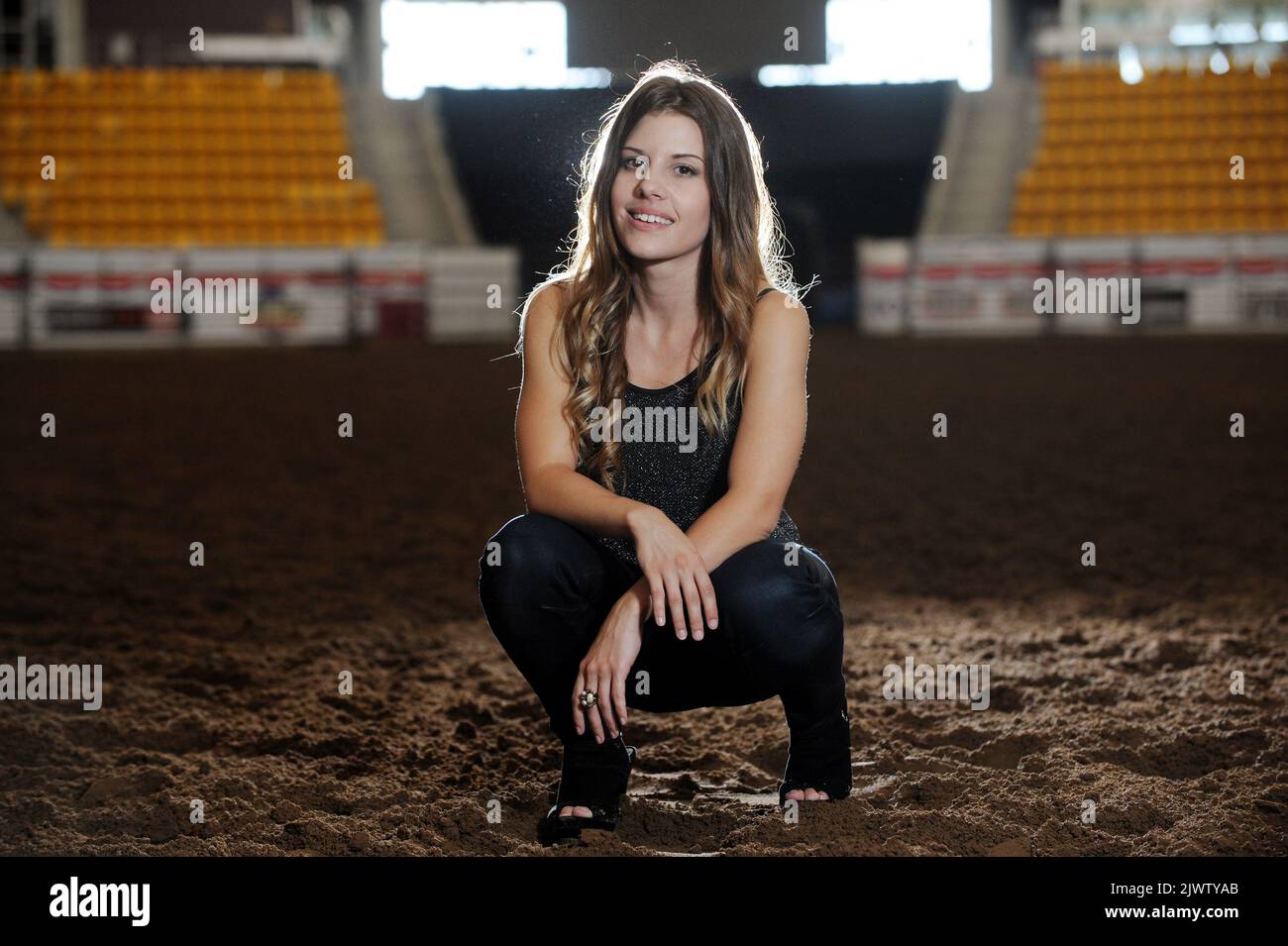 Australian country singer Jasmine Rae poses for a photograph during the ...