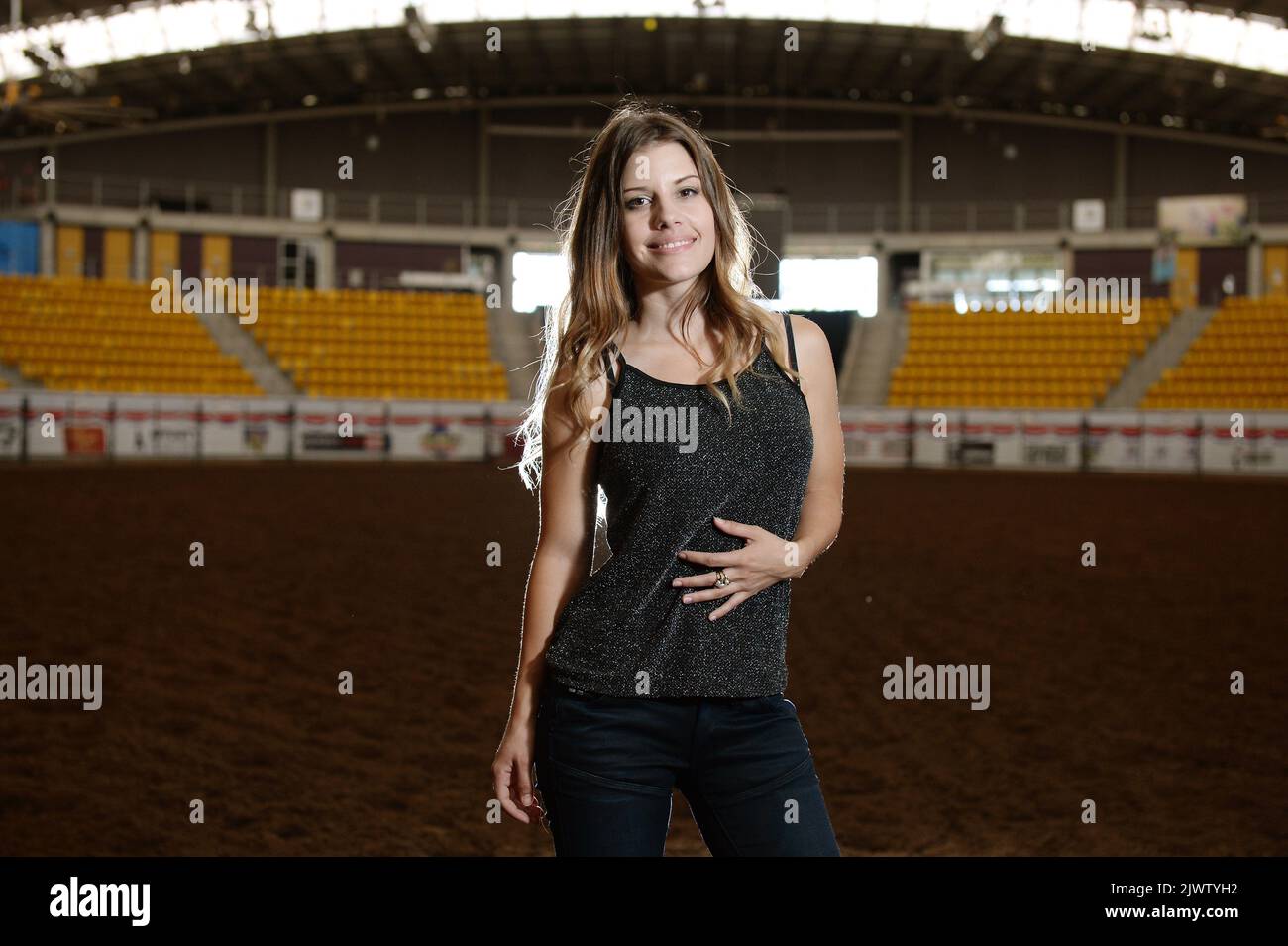 Australian country singer Jasmine Rae poses for a photograph during the ...