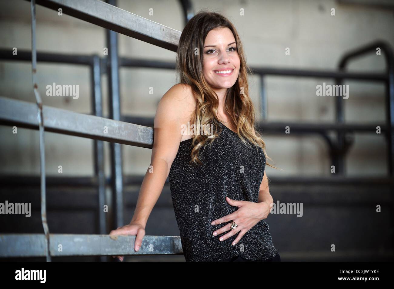 Australian country singer Jasmine Rae poses for a photograph during the ...