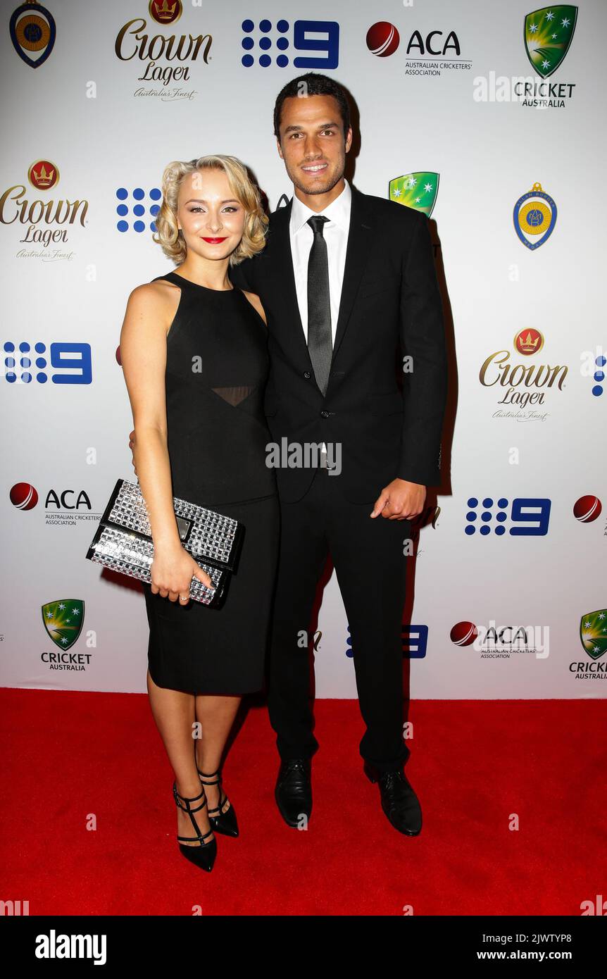 Nathan Coulter-Nile and Ruby Osman-Mulraney poses on the red carpet at ...