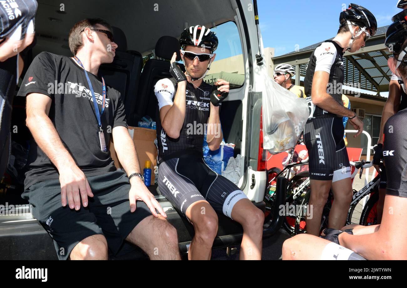 Luxembourg's Frank Schleck of team Trek Factory Racing prepares for the ...