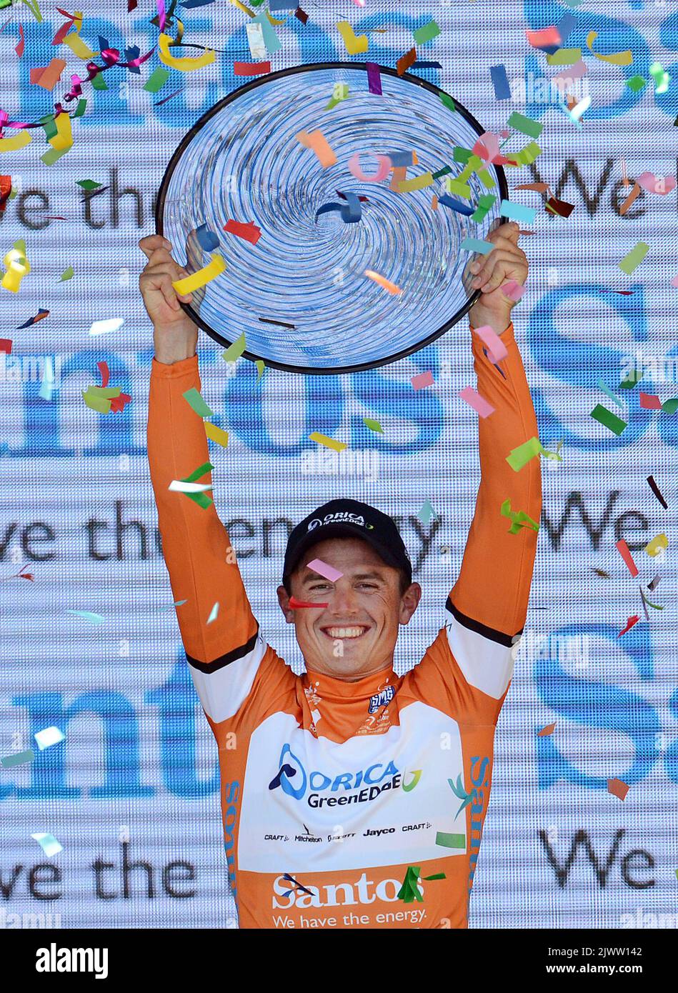 Australia's Simon Gerrans of team Orica-GreenEdge celebrates winning ...
