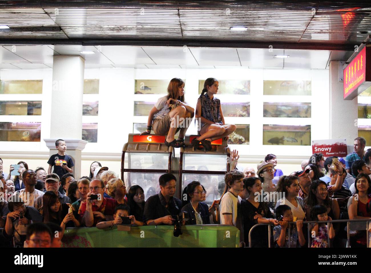 Members of the public await the start of the Chinese New Year Twilight ...