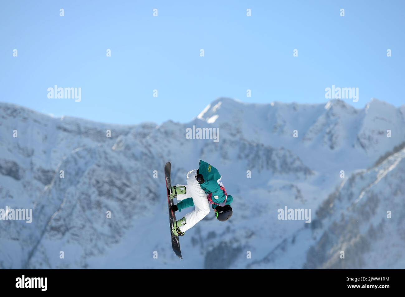 Australia's Scott James takes part in the snowboard Slopestyle practice ...