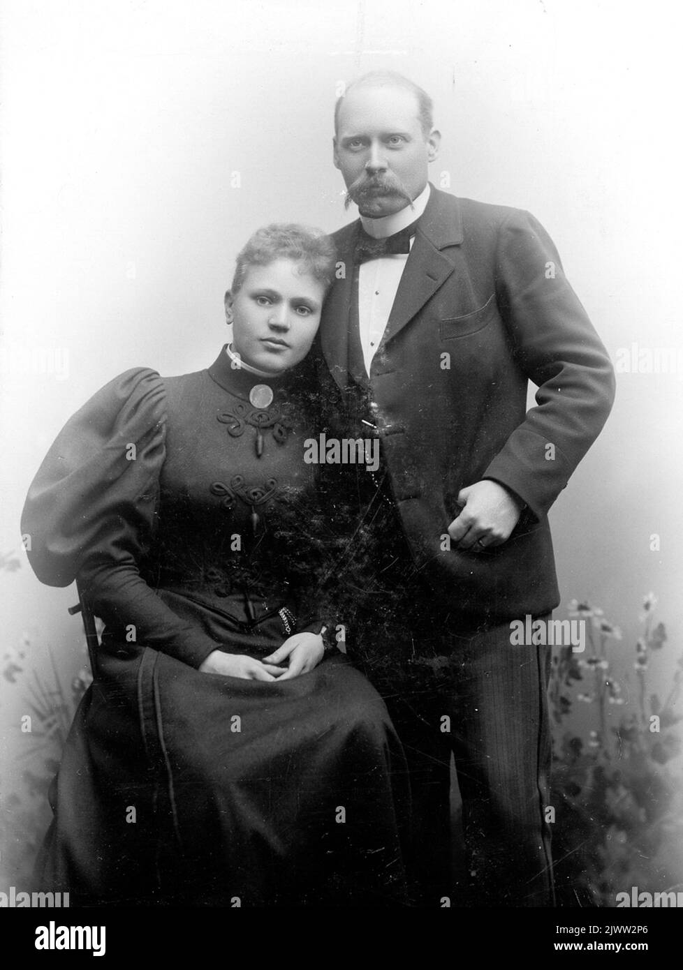 Karl Runer with Mrs. Signe Karolina. Karl Runer med fru Signe karolina ...
