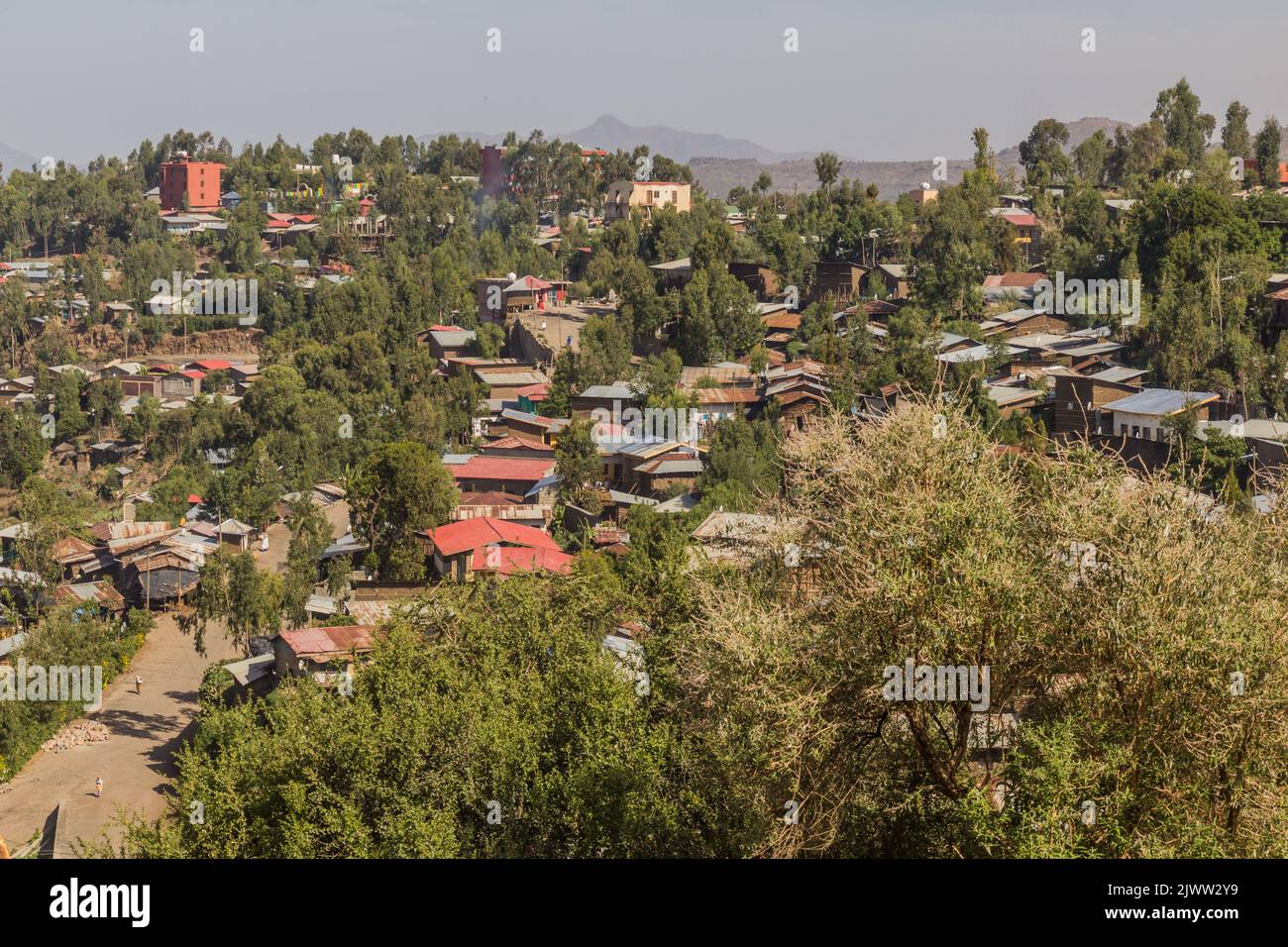 Aerial view traditional african village hi-res stock photography and ...
