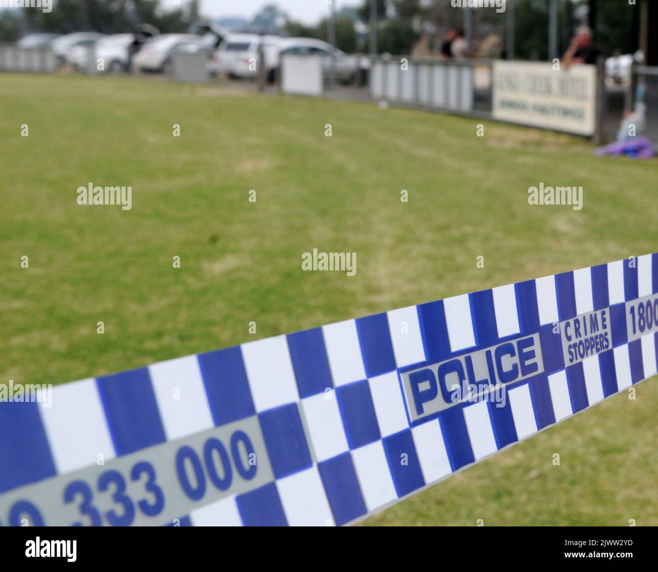 The crime scene at the Tyabb Football & Cricket Club after the death of ...