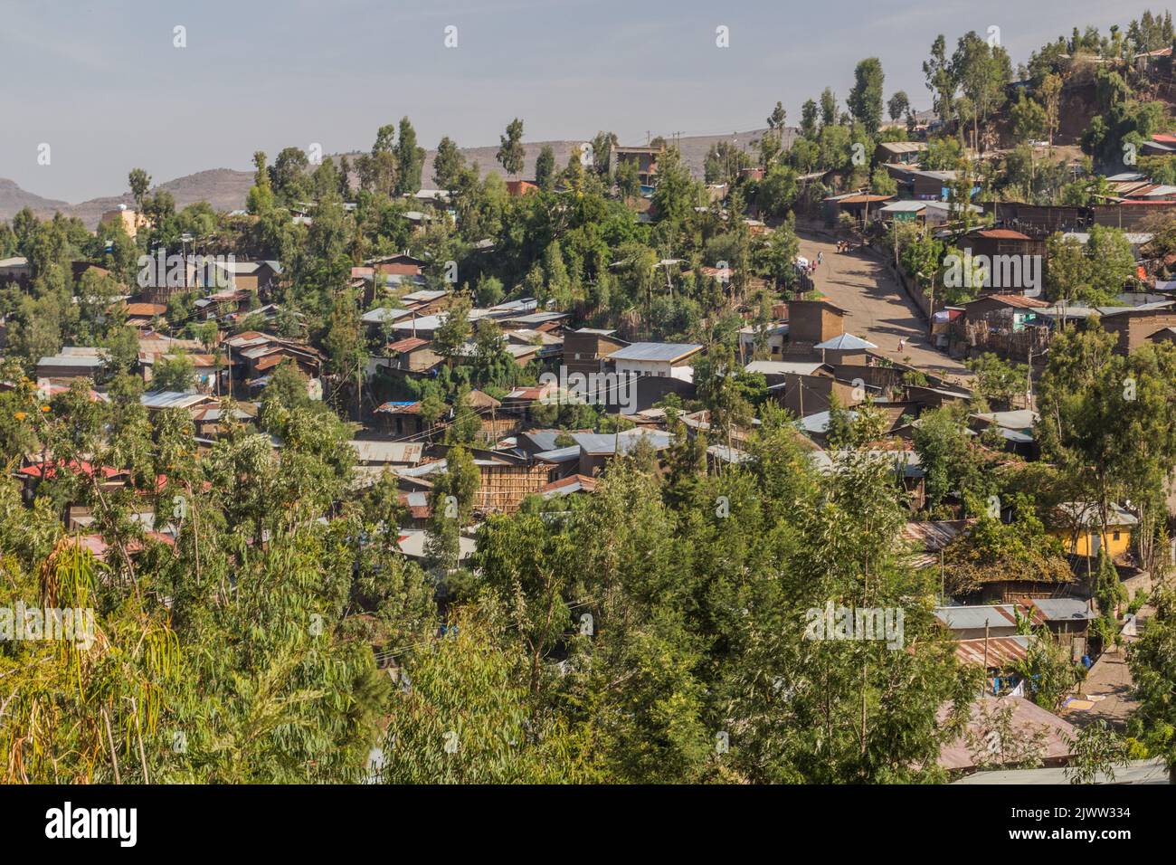 Aerial view of Lalibela village, Ethiopia Stock Photo - Alamy