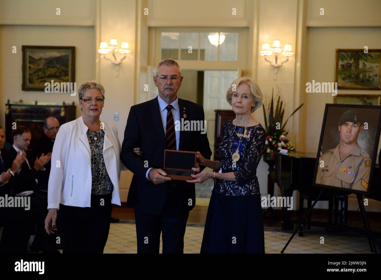 Governor-General Quentin Bryce presents Doug and Kaye Baird, the ...