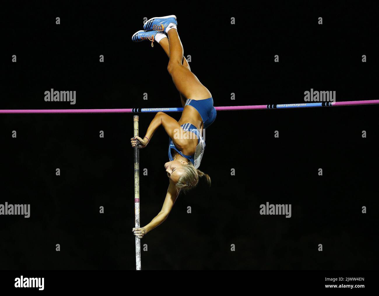 Elizabeth Parnov (WA) competes in the Women's Pole vault at the Perth ...