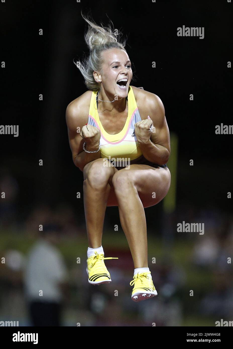 Vicky Parnov (WAIS) competes in the women's javelin at the Perth Track ...