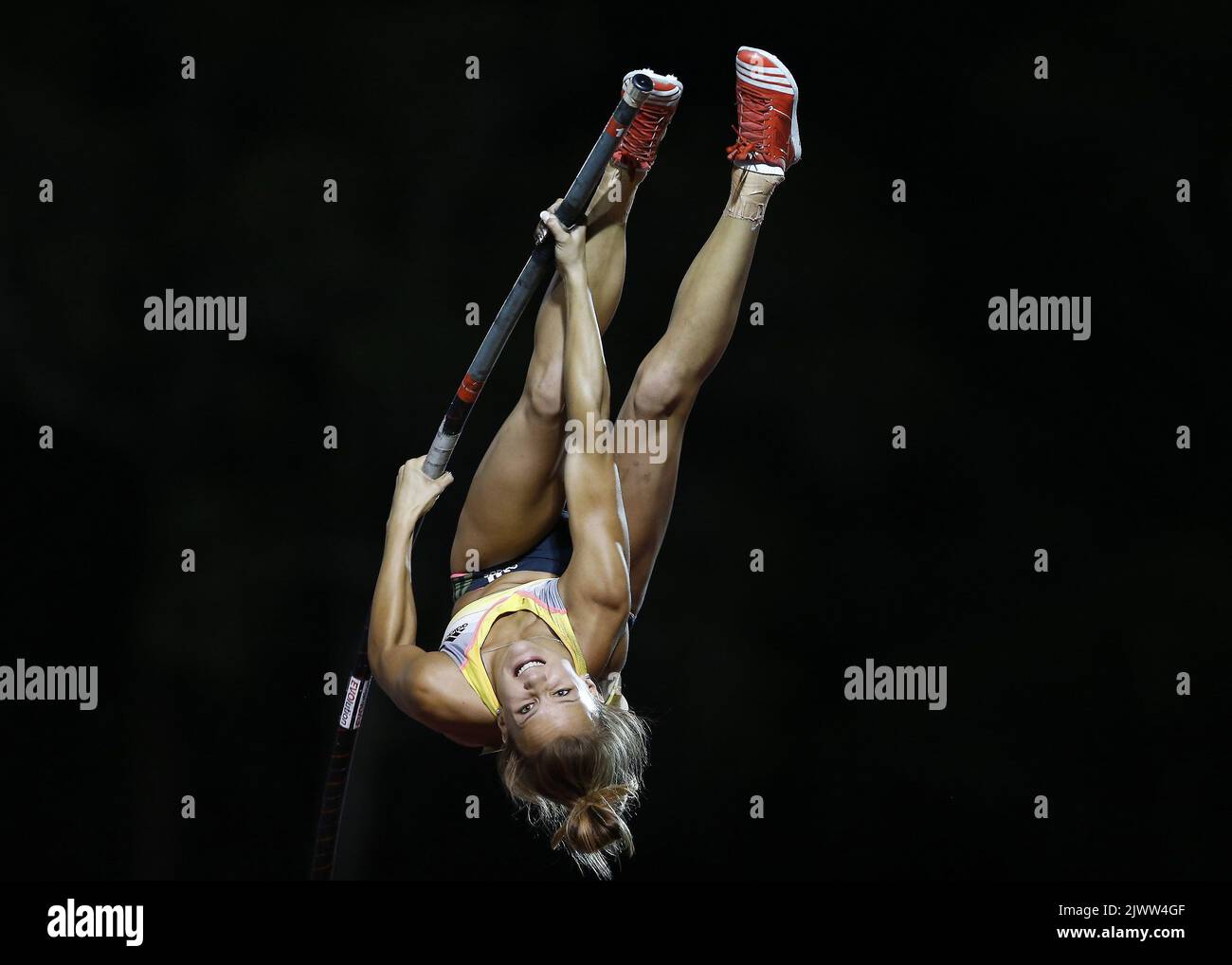 Vicky Parnov (WAIS) competes in the women's javelin at the Perth Track ...