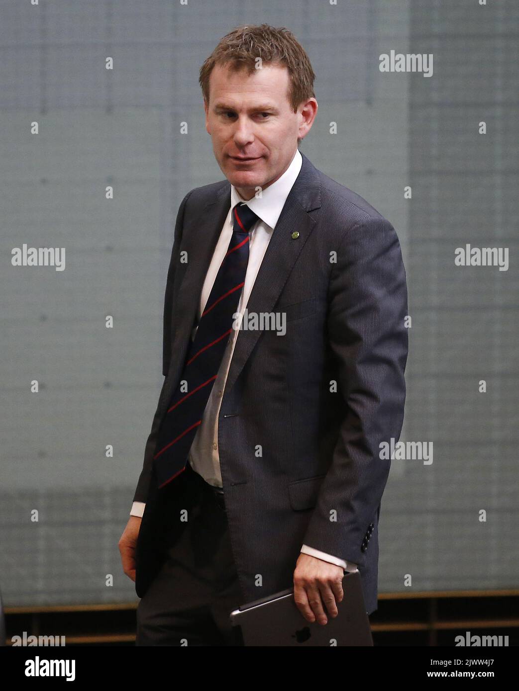 Labor MP Nick Champion leaves the chamber of the House of ...