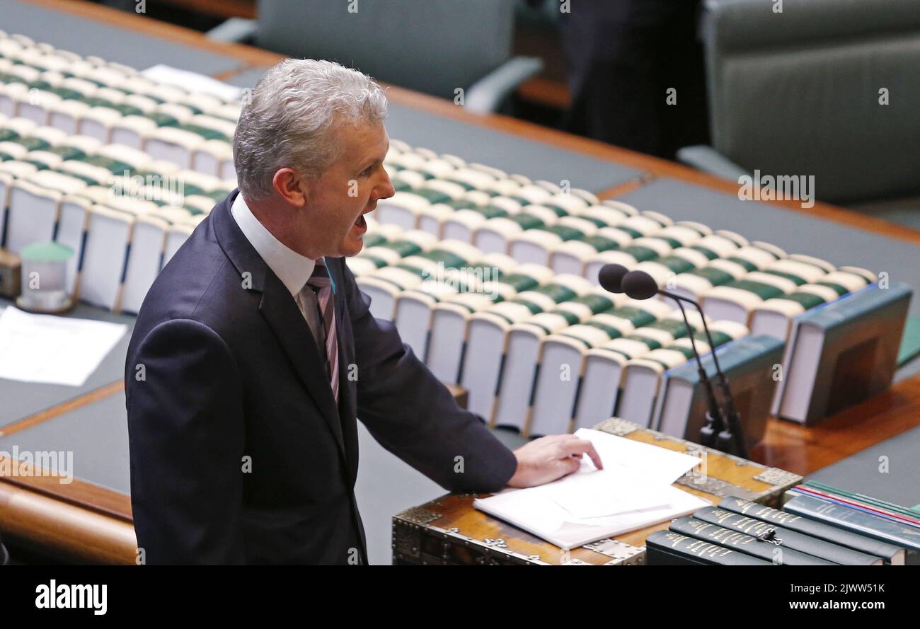 Opposition Business Manager Tony Burke during House of Representatives ...